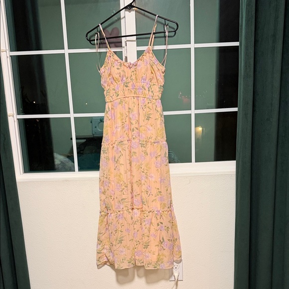Hippie Rose | Dresses | Hippie Rose Floral Midi Dress In Yellow And ...